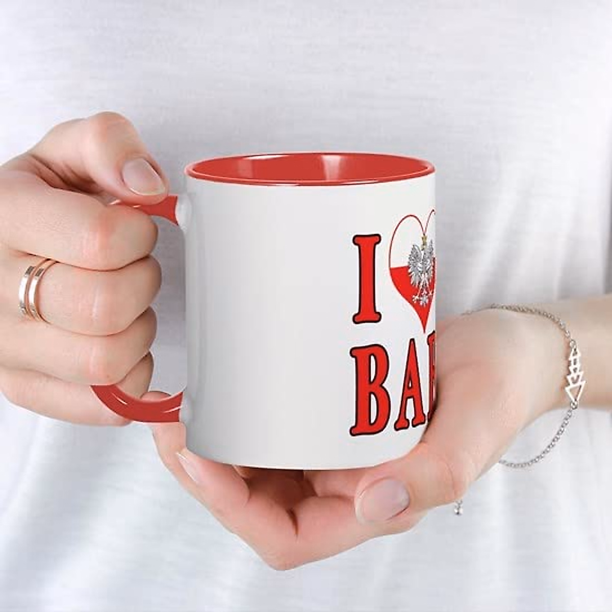 CafePress I Heart My Babcia Mug Ceramic Coffee Mug, Tea Cup 11 oz