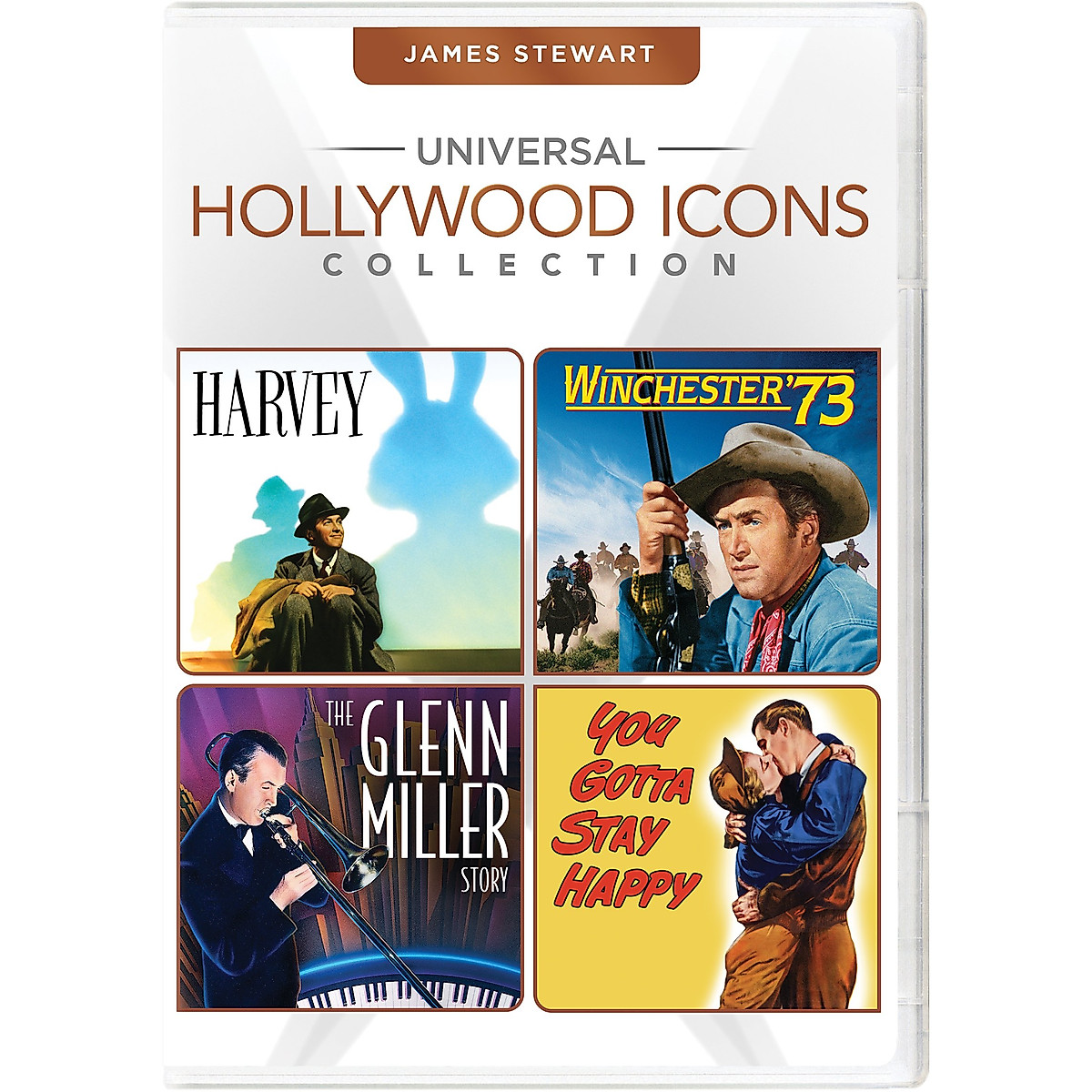Universal Hollywood Icons Collection: James Stewart (Harvey / Winchester '73 / The Glenn Miller Story / You Gotta Stay Happy) [DVD]