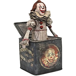 Diamond Select Toys It Chapter Two Gallery: Pennywise in The Box PVC Diorama, Multicolor