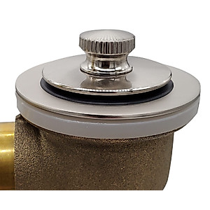 Westbrass Twist & Close 1-3/8" NPSM Fine Thread Bath Drain, Stainless Steel, D331-F-20