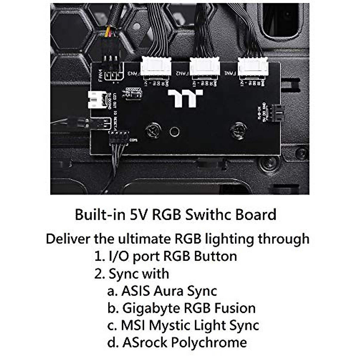 Thermaltake Level 20 MT Motherboard Sync ARGB ATX Mid Tower Gaming Computer Case with 3 120mm ARGB 5V Motherboard Sync RGB Fans +1 120mm Rear Fan Pre-Installed CA-1M7-00M1WN-00, Black