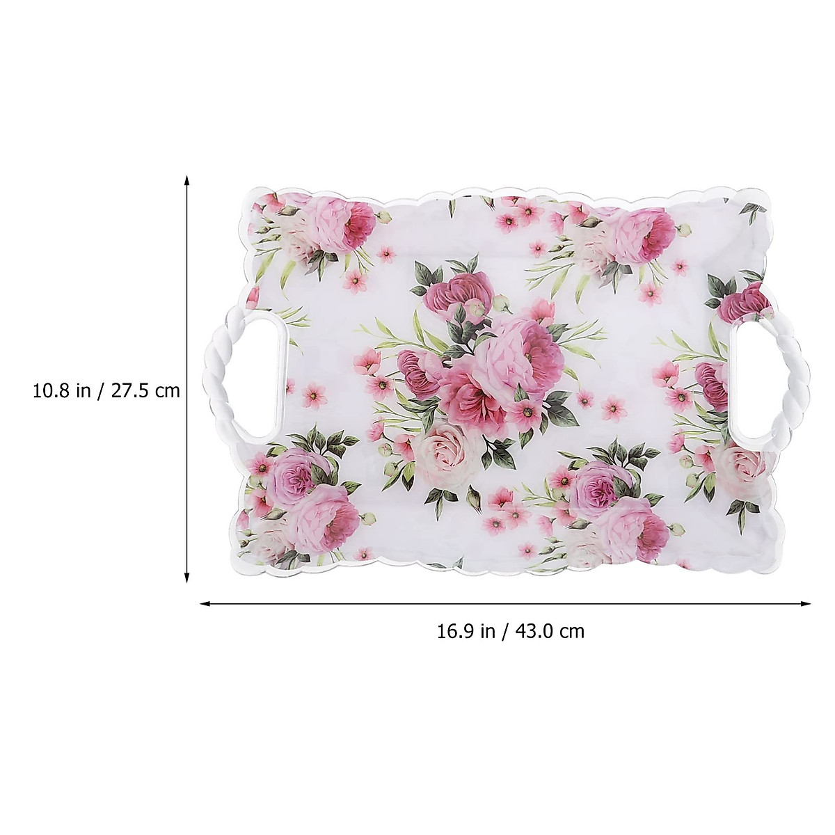 Vintage Decorative Tray Towel Tray Storage Tray Dish Plate European Fruit Trays Rings Chain Bracelets Earrings Trays Cosmetics Jewelry Organizer for Home Kitchen L