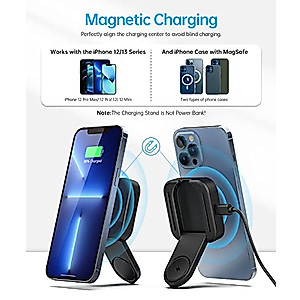 MURCIA 2 in 1 Magnetic Wireless Charger, Folding Dual Fast Magnetic Wireless Charging Station Stand Compatible with iPhone 13/12/ Pro Max/Mini/Apple Watch Se/7/6/5/4/3/2/1