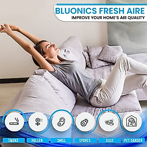 Bluonics Fresh Aire Water Based Air Revitalizer with 7 LED Color Changing Light. Air Freshener for Small and Large Rooms