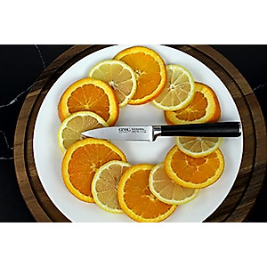 Ginsu Gourmet Chikara Series Forged 420J Japanese Stainless Steel Paring Knife, 07148DS, Black, 3.5 inch