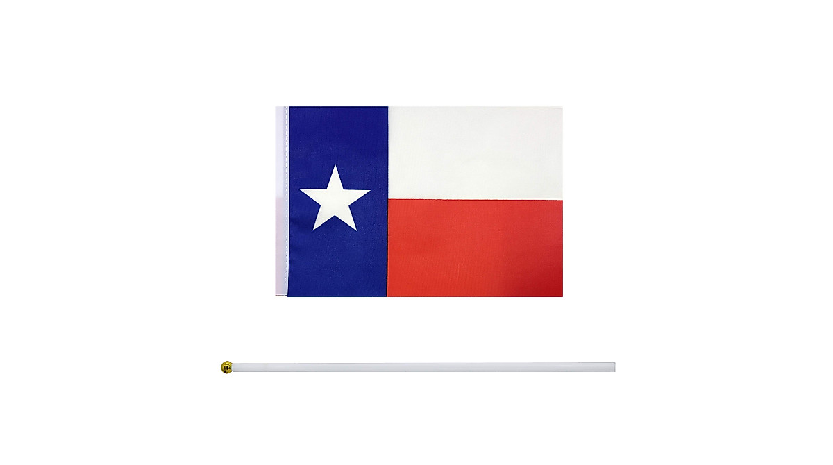Small Mini Texas Stick Flags - 25 Pack by LoveVC