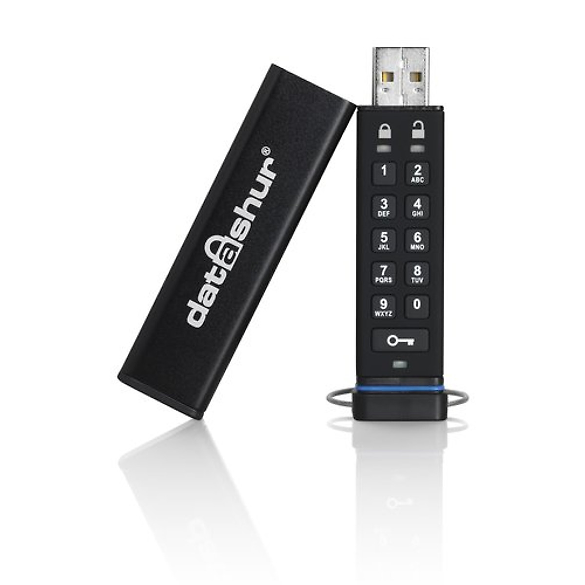 iStorage datAshur 16 GB Secure Flash Drive - Password Protected, Dust and Water Resistant, Portable, Military Grade Hardware Encryption USB 2.0 IS-FL-DA-256-16
