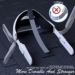 Seltureone Head Strap Compatible for Quest 2 Accessories, Replacement for Elite Strap, (Upgraded) Adjustable Comfortable Band Reduce Pressure for Quest 2, White