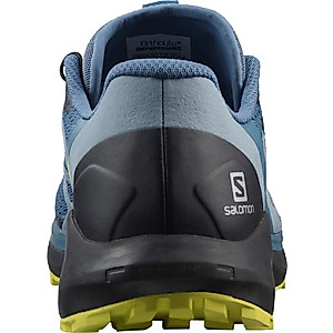 Salomon Sense Ride 4 Trail Running Shoes for Men, Copen Blue/Black/Evening Primrose, 11.5