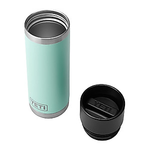 YETI Rambler 18 oz Bottle, Stainless Steel, Vacuum Insulated, with Hot Shot Cap, Seafoam