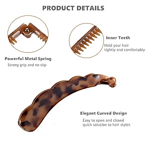 6 Pieces Banana Hair Clips for Women,Cute Banana Clip for Thin Fine Thick hair,Non Slip Banana Claw Clips