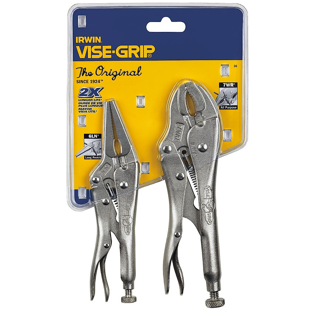 IRWIN VISE-GRIP Original Locking Pliers Set with Wire Cutter, 2-Piece (36)