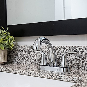 EZ-FLO Bathroom Faucet, High-Arc Lavatory Sink Faucet with 2 Handles, Chrome, 10589