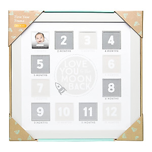 Kate & Milo Deluxe Collage Frame, Little Man Baby Cave Baby Boy Nursery Wall Décor, Babyprint Keepsake