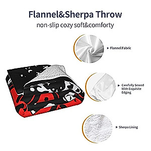 Joyloce Firefighter EMT Throw Blankets Birthday Gift Idea for Men Dad Husband Son Friend 60"x50" - Practitioner Fireman Firewoman EMS Blanket For Fire Fighter FD Department First in Last Out Responder