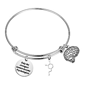 Gzrlyf Female Psychologist Gifts Bracelet Funny Psychotherapist Gifts Only the strongest women become psychologists (Bracelet)