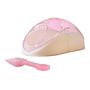 Gralara Transparent Hamster Sand Bath Container Cages High Capacity Litter Room Small Animal Bath Box for Gerbil, Squirrel, Chinchilla, Hedgehog, Pink