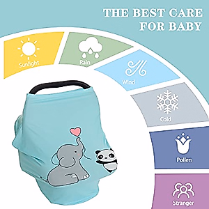 PPOGOO Nursing Cover for Breastfeeding Super Soft Multi Use for Baby Car Seat Covers Canopy Shopping Cart Cover Scarf Light Blanket Stroller Cover