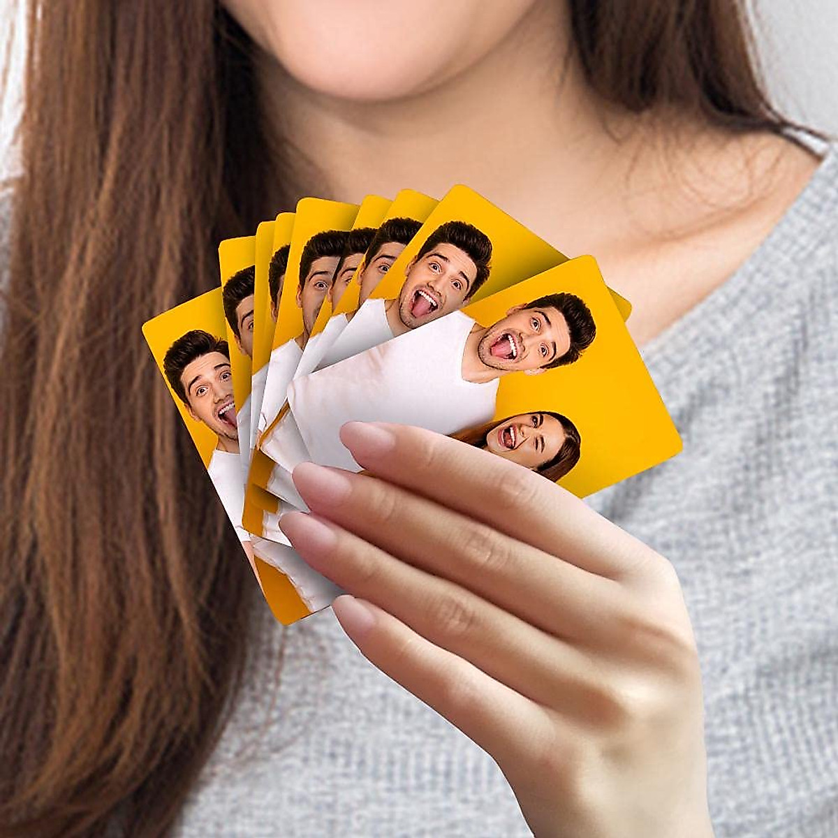 VEELU Custom Playing Cards Personalized Photo Playing Cards Customizable Your Image Casino Playing Cards (Poker Size Deck)