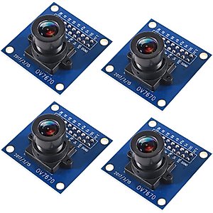 AITIAO 4Pcs OV7670 Camera Module OV7670 640x480 0.3Mega 300KP VGA CMOS Camera Module I2C Lens CMOS 640X480 SCCB Compatible W/ I2C Interface for ARM FPGA