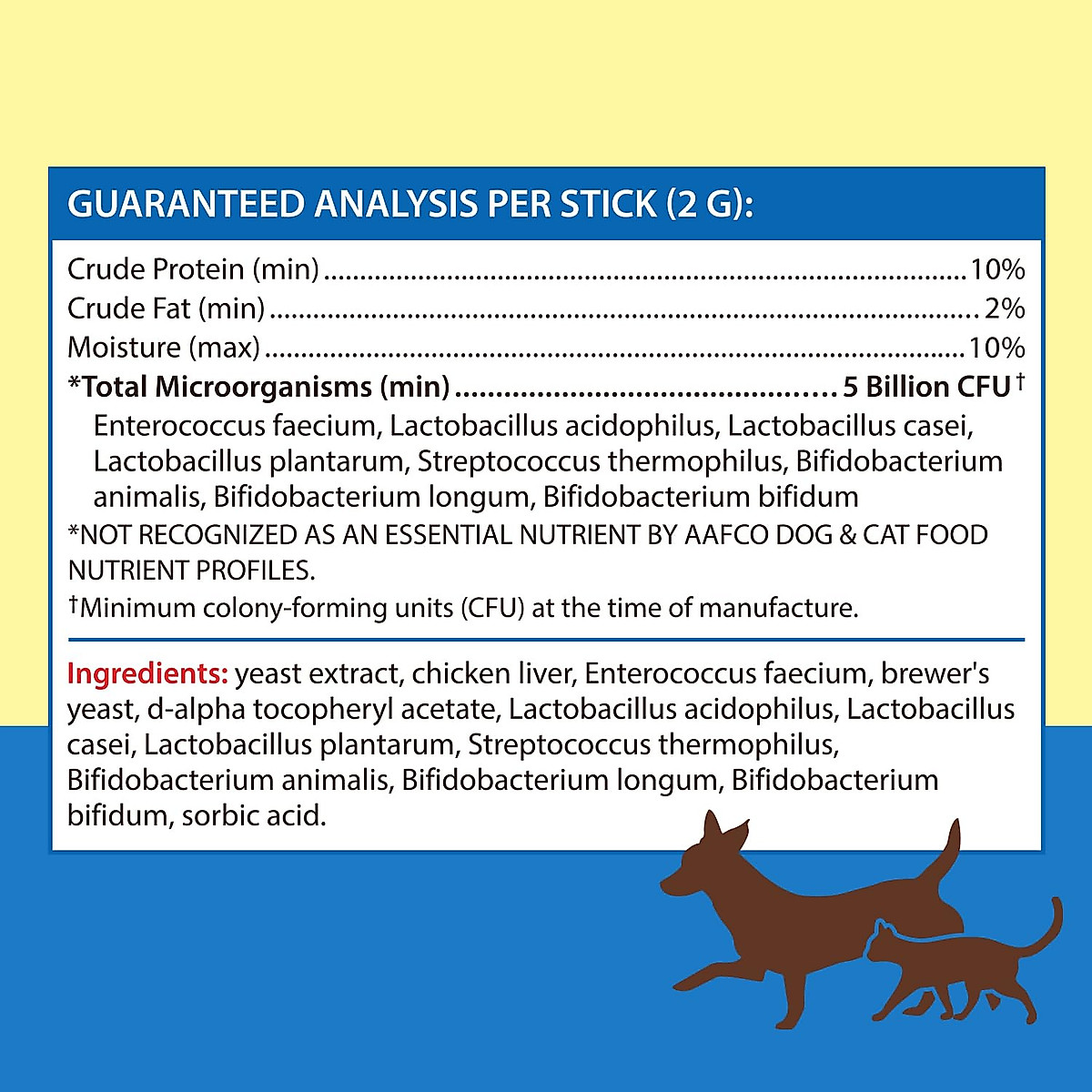 Probiotics for Dogs and Cats, 5 Billion CFU, Veterinarian Formulated, Digestive & Immune Health, Gut Flora Balance, All Natural Probiotic Powder, Chicken Liver Flavor, 20 Sticks