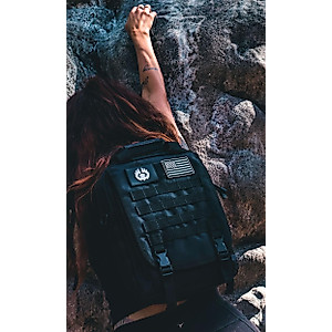 TORCH EDC Gear Commuter Backpack Urban Cycling MOLLE Water Resistant Laptop Bag Black