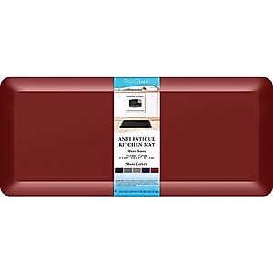 4/5 Inch Thick Kitchen Rugs, Cushioned Kitchen Mats, Anti Fatigue Mat for Floor, Non-Skid Washable Rug Set, Waterproof Standing Desk Mat, Heavy Duty Comfort Foam Mats for Home, Office, 17.3"*39", Red