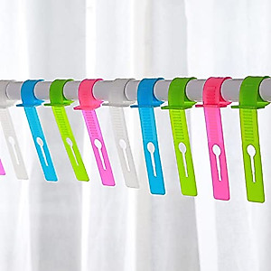 Cabilock 40Pcs Windproof Scratch Hanger Hook Clothes Drying Rack Fixed Buckle Rope Hanging Clothesline Windproof Hanger for Indoor Outdoor