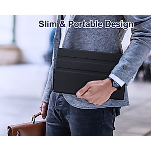 PONKLOIE 15.6" FHD 1080P Portable Gaming/Office Monitor, 178 Viewing Angle, 1.8 lbs, USB-C/HDMI, Freesync, Wall Mountable, Black