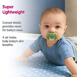 MAM Comfort Baby Pacifier, 100% Lightweight Silicone, 0-3 Months, Baby Boy (Pack of 4)