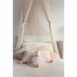 Inspired by Jewel Ella The Unicorn Premium Quality Stuffed White Unicorn Plush Doll with Golden Horn, Hooves & Flowing Pink Mane & Soft Tail | Playable Toy with Movable Legs with Huggable Arms