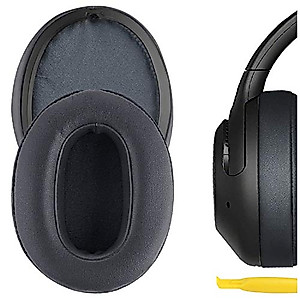 Geekria QuickFit Replacement Ear Pads for Sony WH-XB900N Headphones Earpads, Headset Ear Cushion Repair Parts (Grey)