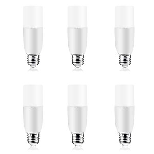 ANYPOWK 10W LED Tubular Light Bulbs - 100 watt Equivalent 1000LM, E26 Base Daylight 6500K Non-Dimmable, Pack of 6