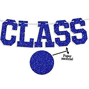Congrats Class of 2023 Banner, You Did It / Congrats Grad, 2023 Graduation Theme Party Decorations(Black & Blue)