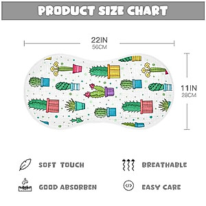 vvfelixl Lovely Green Cacti Burp Cloths for Baby Boy Girls Baby Washcloths Burp Rags 1 Pack