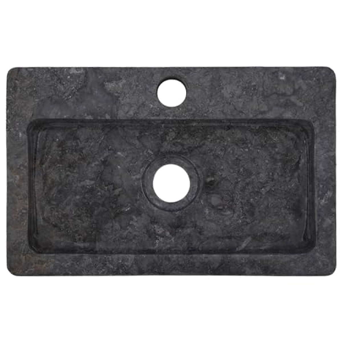 Wall-mounted Sink Gray 15"x9.4"x2.6" Marble,Marble WallMounted Sink: Modern Elegance for Your Bathroom or Washroom Bath Fixtures，Bathroom Sinks