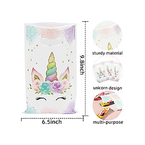 DaiUni 30 PCS Unicorns Goodie Bags Party Favor Bags with Handles for Kids Birthday