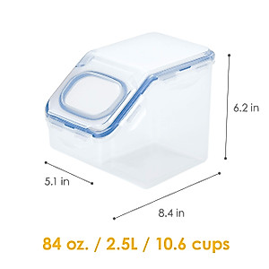 LocknLock Easy Essentials Food Lids (Flip-top) / Pantry Storage Containers, BPA Free, Top-10 Cup-for Snacks, Clear (Pack of 2)
