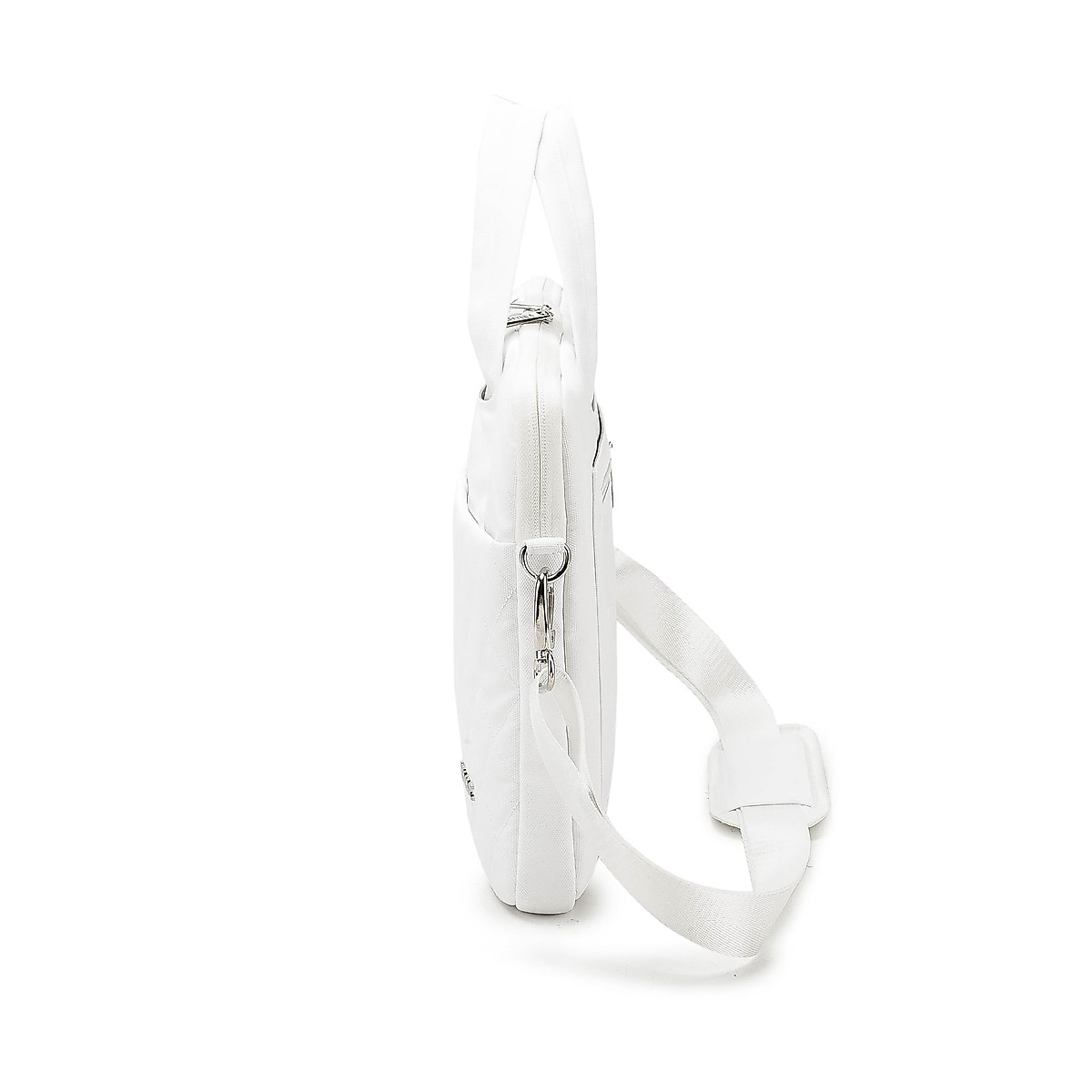 Kinmac White Embroider 360° Protective Laptop Shoulder Messenger Sleeve Briefcase case Bag For MacBook Pro/Air 13 inch,iPad Pro 12,MacBook 14 inch and 13 inch-14 inch Screen Laptop