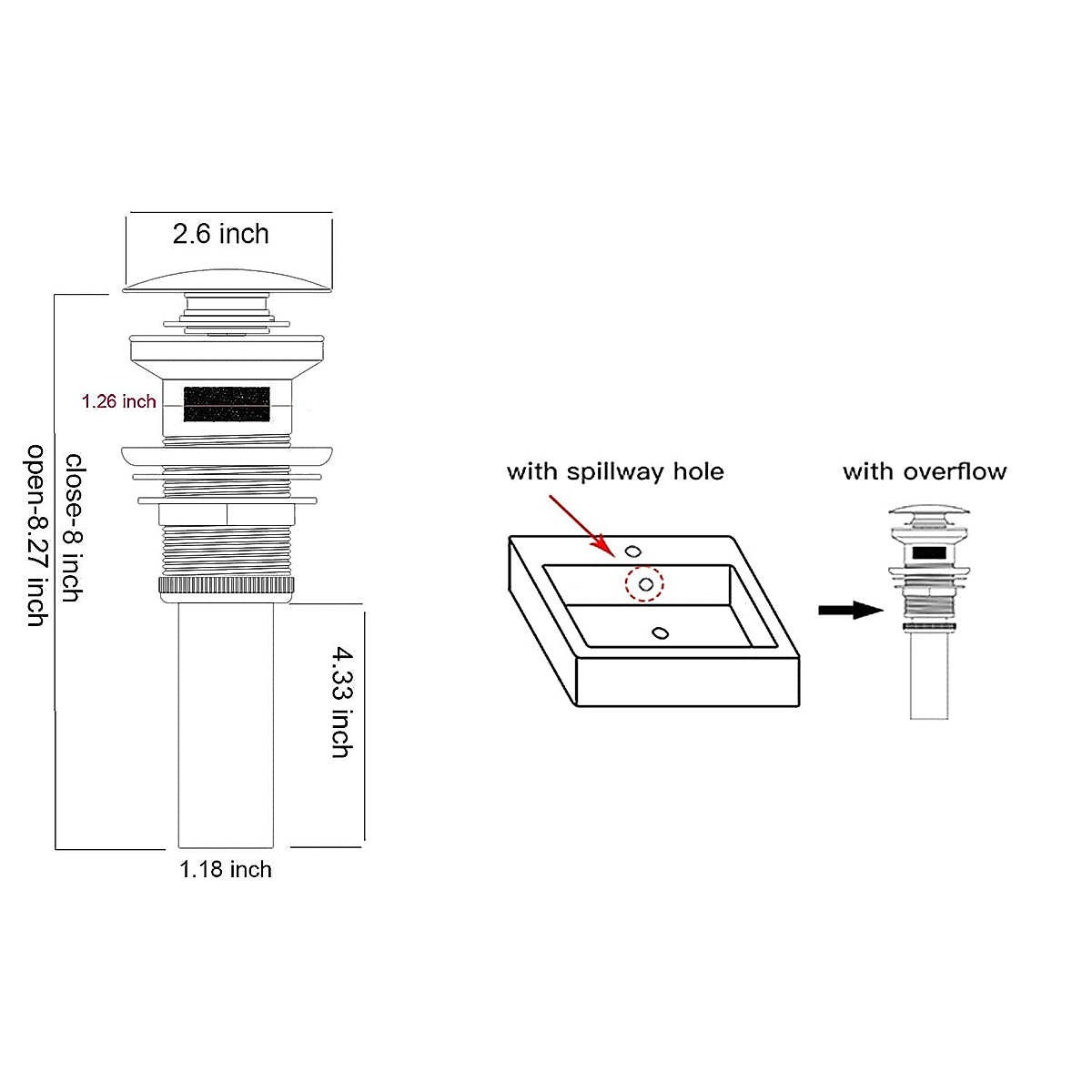 Automatic Sensor Touchless Bathroom Sink Faucet Hands-Free Bathroom Sink Faucet with Overflow Drain Aerator Bath Tub Lavatory Vanity Brushed Nickel Commercial One Hole Brass Basin Mixer Tap