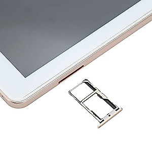 Airshi Office Tablet, Dual Camera 2 Card Slots HD Tablet US Plug 100-240V for Home (Gold)