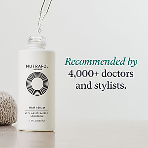 Nutrafol Women's Hair Serum, Safe for Hair Extensions and Hair Color, Supports Visibly Thicker and Stronger Hair, Vegan, Lightweight and Fast-Absorbing - 1.7 Fl Oz, Pack of 2