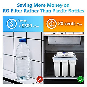 Yescom Water Filter System Ultra-Filtration 5-Stage Under Sink UF Water Purification with Faucet Home Kitchen Hollow Fiber Purifier Kit