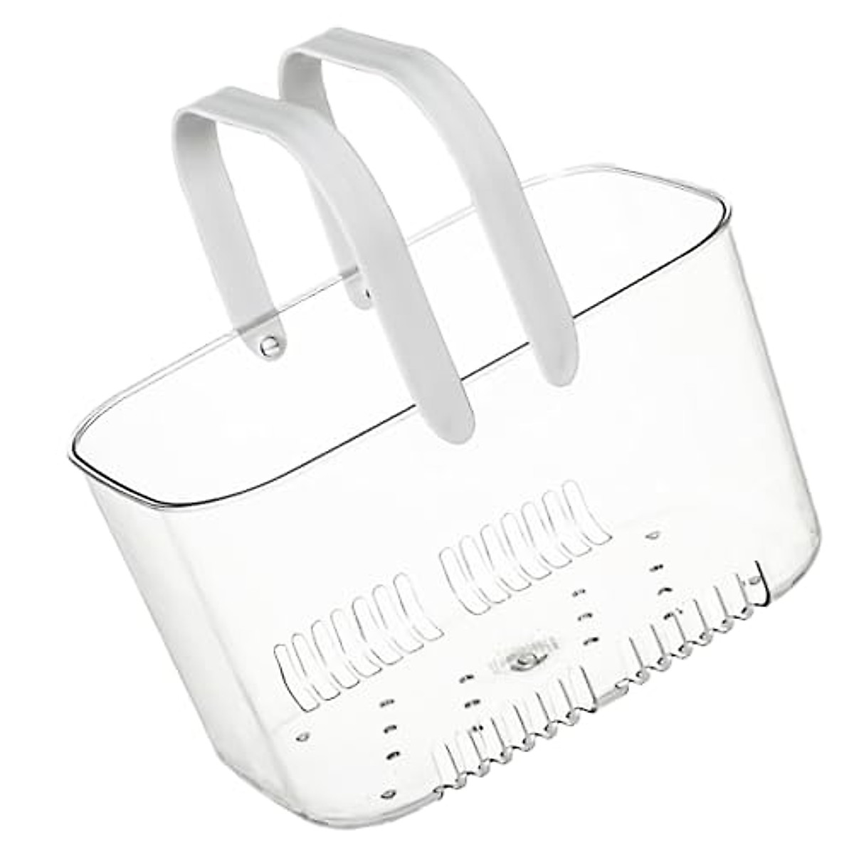 Transparent Multifunctional Shower Caddy Basket, Portable Handle, Waterproof, PET & PP Material, for Bathroom Use