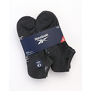 Reebok Men’s Low Cut Socks – 6 Pack Basic Cushion Low Cut No Show Socks for Men - Men's Athletic Socks (Size: 6-12.5), Size 6-12.5, All Grey