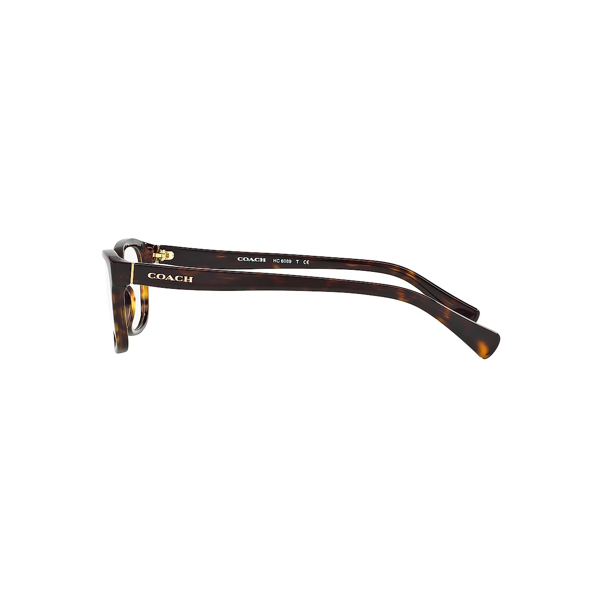 Coach HC6089 Prescription Eyewear Frames, Dark Tortoise/Demo Lens, 51 mm