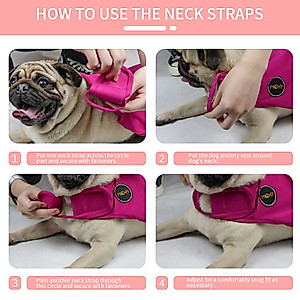 MCHY Dog Anxiety Vest, Anxiety Relief for Dogs, Dog Calming Coat (Rose S)