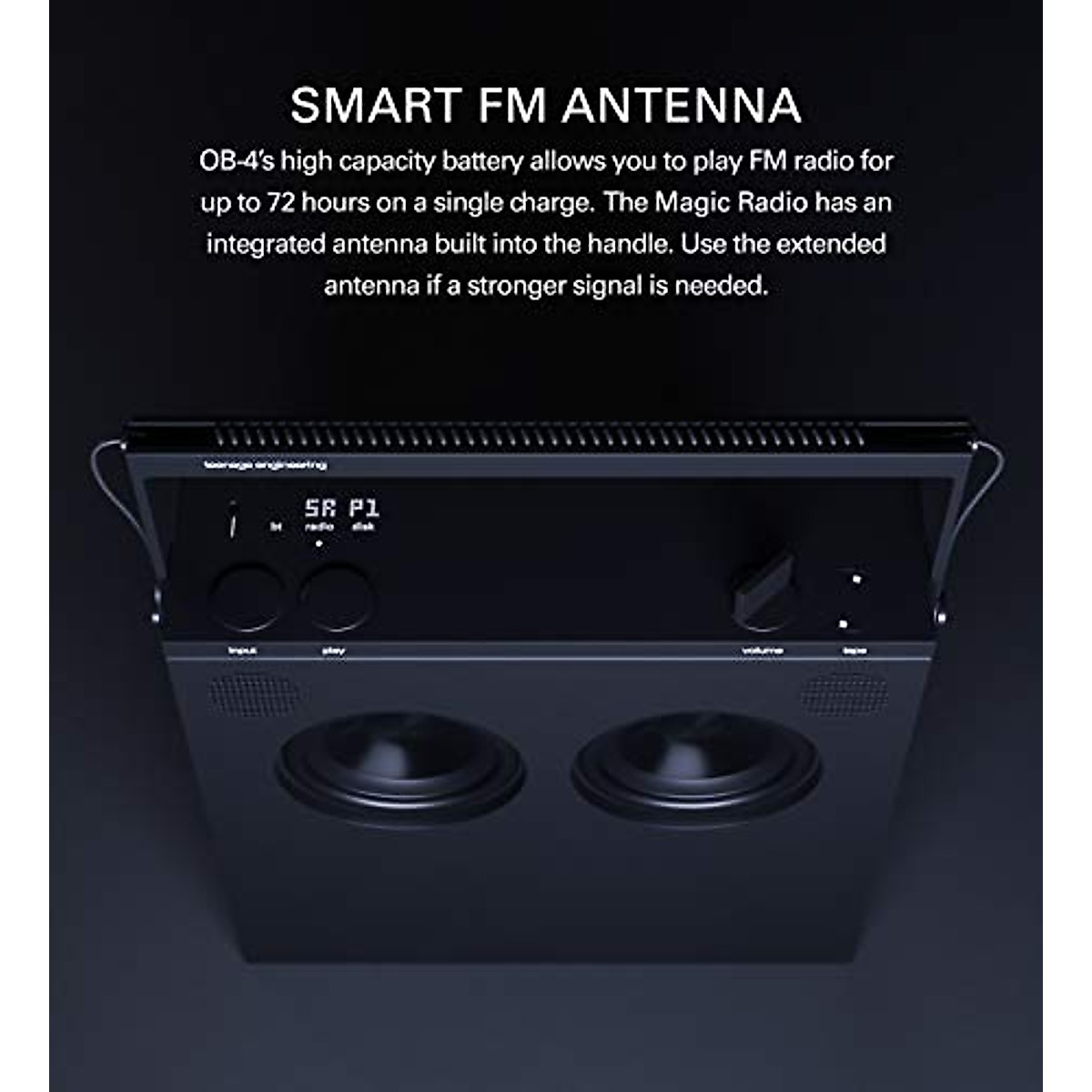 Teenage Engineering OB-4 Magic Radio Portable Stereo Speaker with Built-in Loop Recorder and Tape Transport