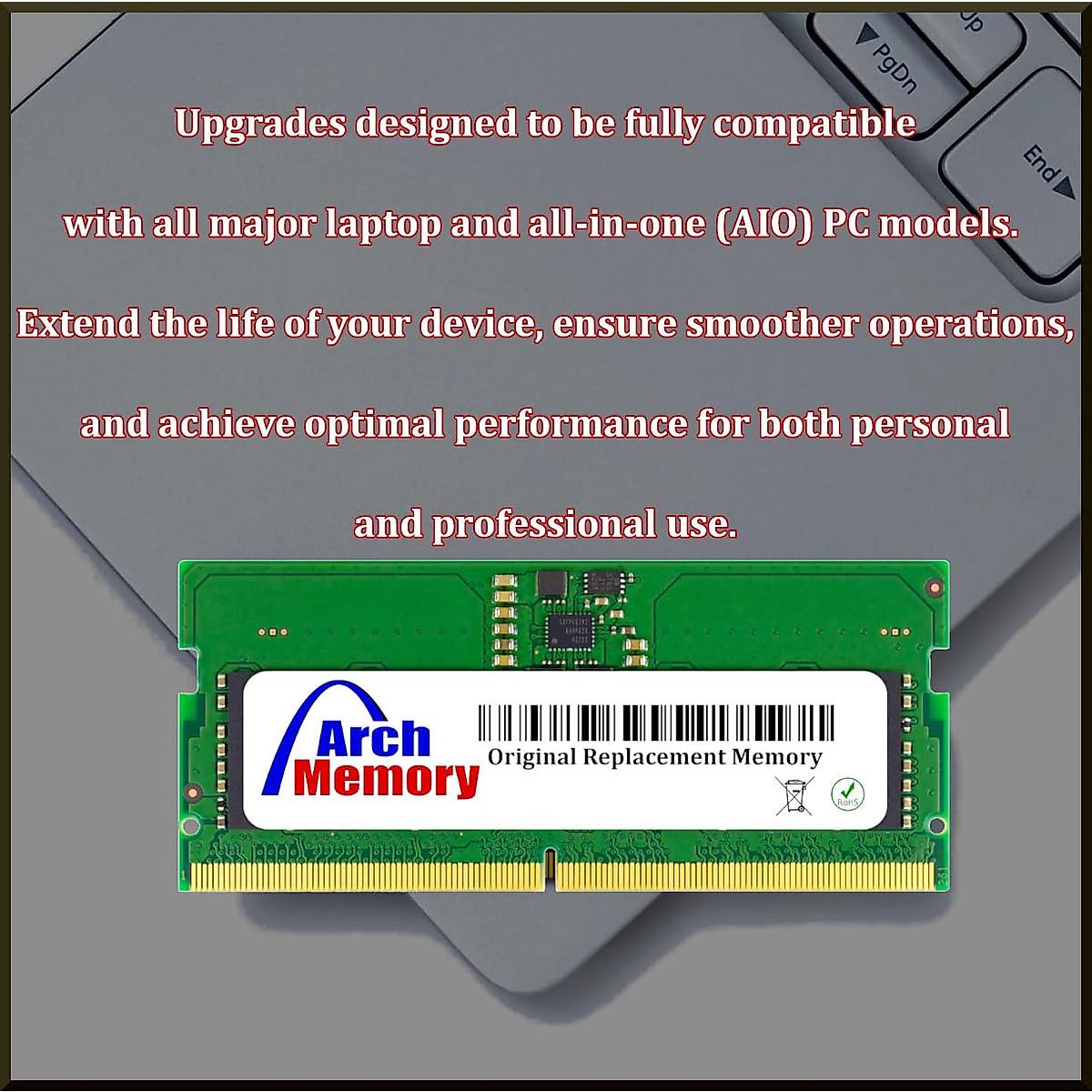 Arch Memory Replacement for D4NESO-2666-4G 4GB 260-Pin DDR4 2666MHz SODIMM RAM for Synology NAS DS220+ & DS224+