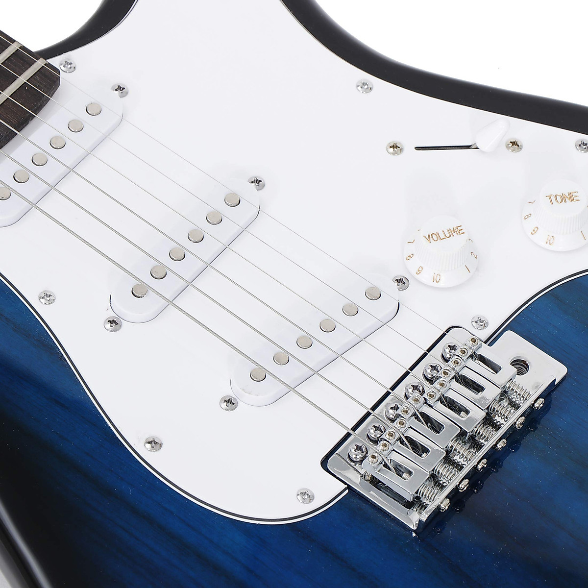 ZENY 39" Full Size Electric Guitar with Amp, Case and Accessories Pack Beginner Starter Package, Blue Ideal Christmas Thanksgiving Holiday Gift